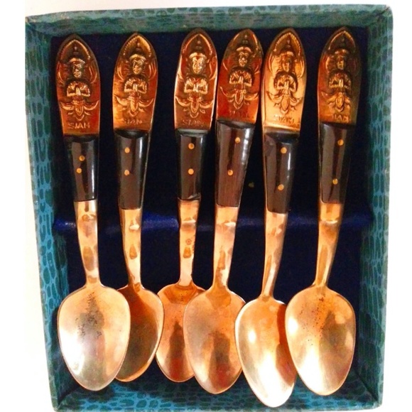 Dining | Vintage Copper Tea Spoons From Thailand 6 Count In Original ...